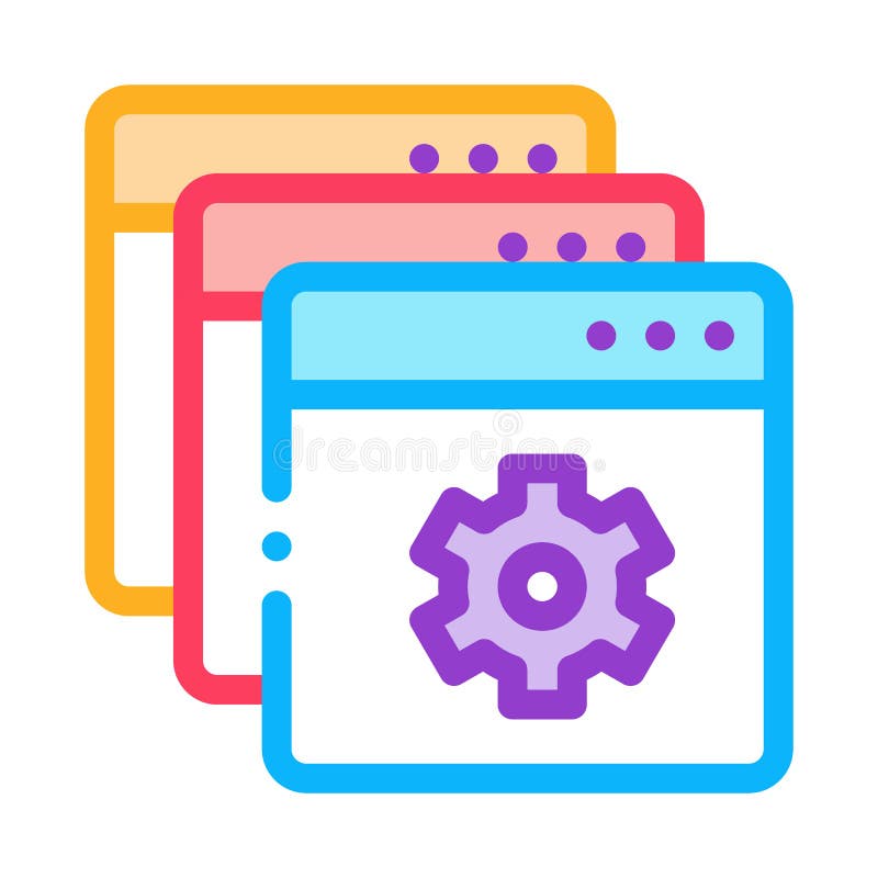 Web Site Settings Icon Vector Outline Illustration Stock Vector ...