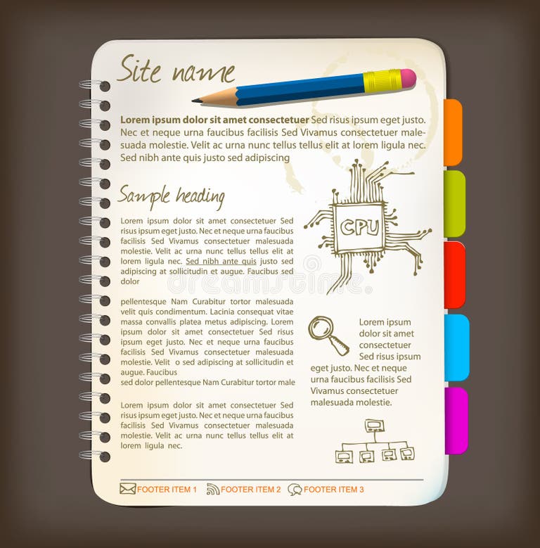 Web Site Template Open Book Stock Illustrations – 227 Web Site Template ...