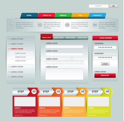 Web site template stock vector. Illustration of frame - 43175228