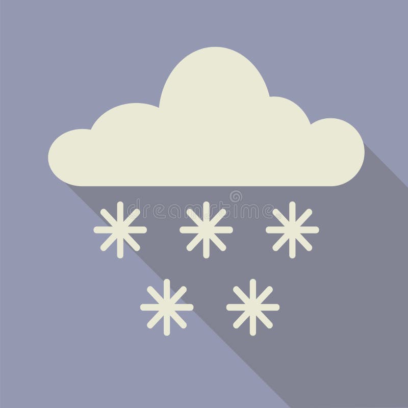 Snow Cloud Icon . Vector Isolated Stock Illustration - Illustration of ...