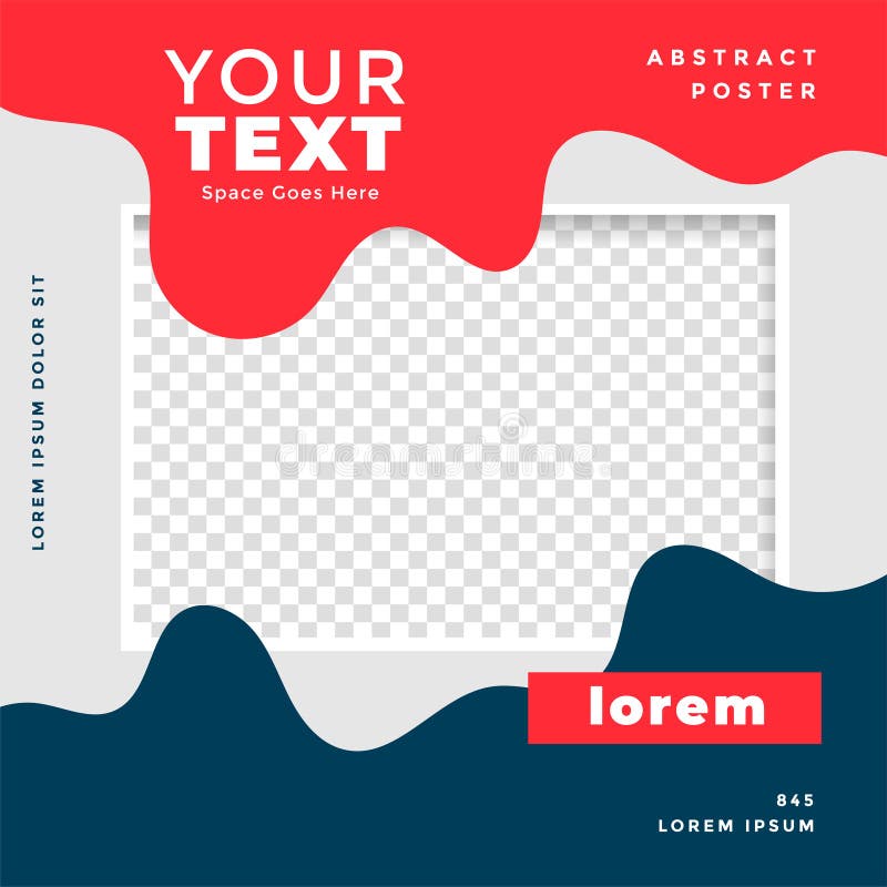 Web Social Media Post Template with Image Space Stock Vector ...