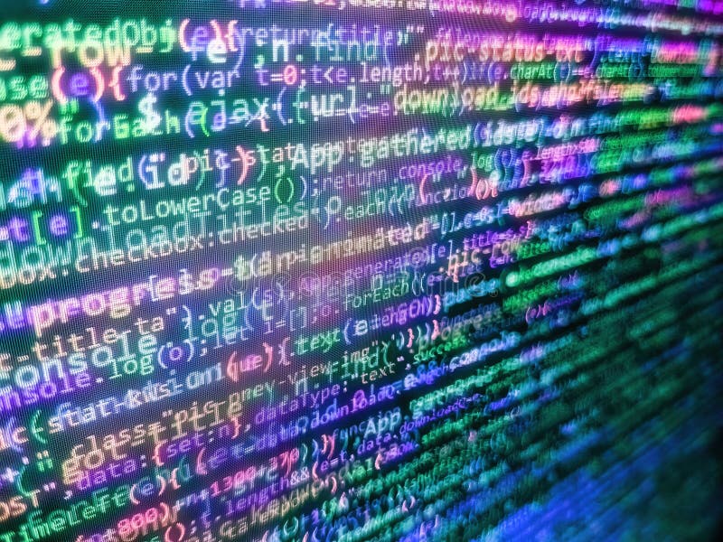 Application Web Source Code On Monitor Programmer Typing New Lines Of Html Code Abstract