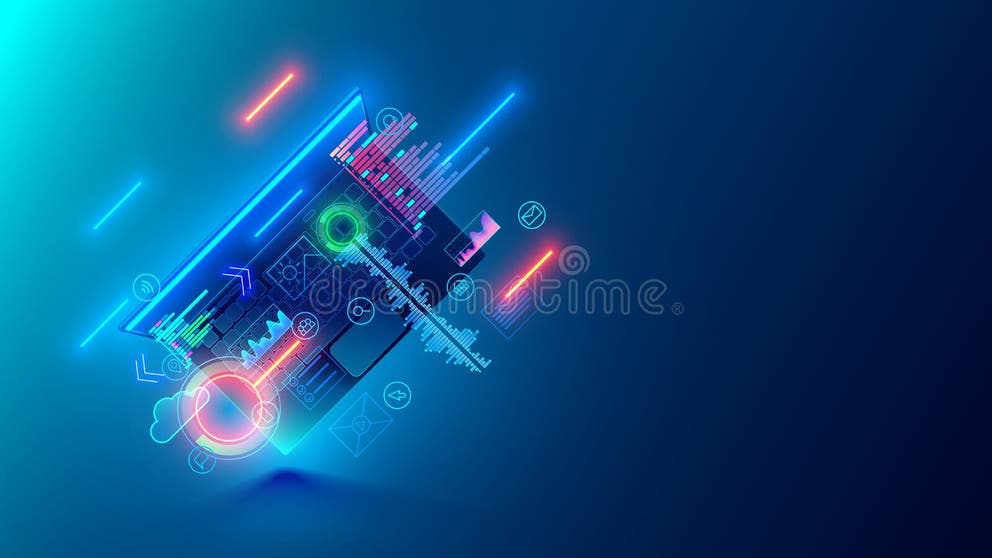 Web Software Creation Concept. Cross Platform App Development Stock ...