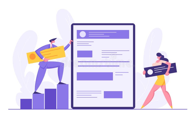 Web Software Development Concept Developer Characters Build Website With Social Media Content