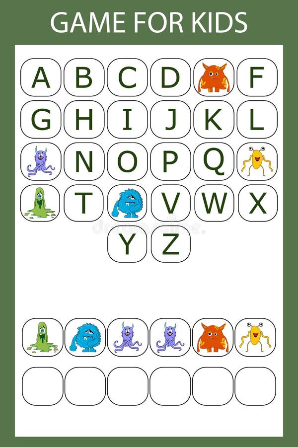 Educational Exercises for Preschool Children Stock Illustration ...