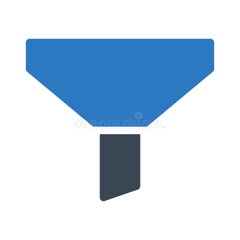 Funnel glyph color icon stock illustration. Illustration of desktop ...