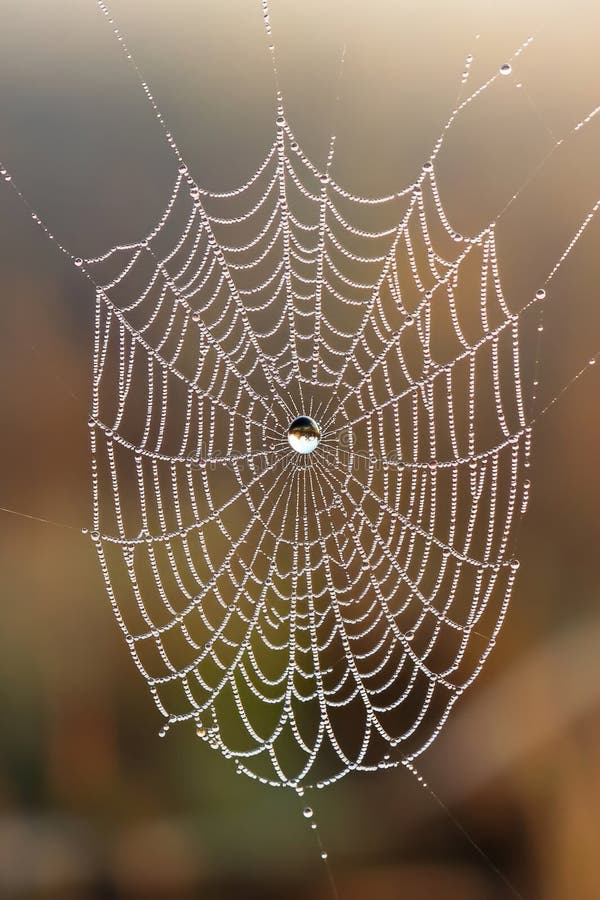 Web of a Spider stock photo. Image of dewdrops, closeup - 366842270