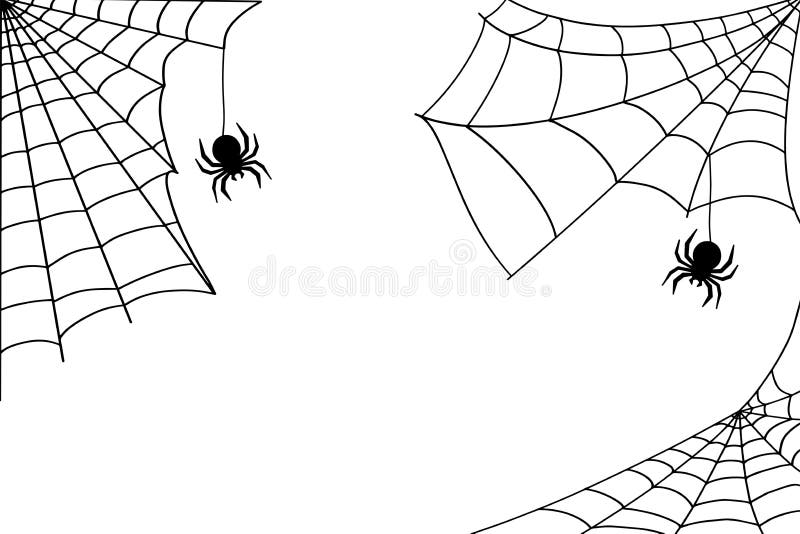 Web and Spider. Vector Illustration for Halloween Stock Vector ...