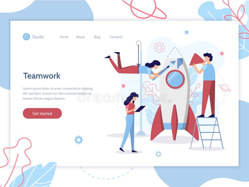 Web startup banner stock vector. Illustration of build - 129709247