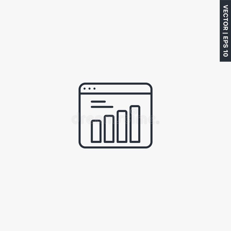 Web Statistics, Linear Style Sign for Mobile Concept and Web Design ...