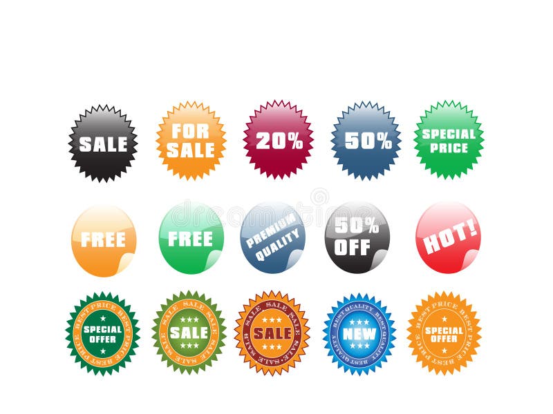 Web stickers stock illustration. Illustration of medallion - 11957735