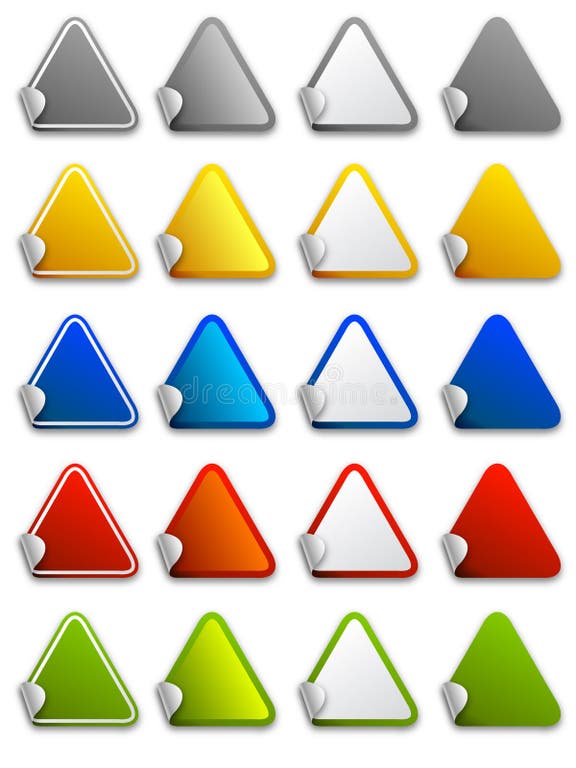 Web Stickers, Labels and Icons - Triangle Stock Vector - Illustration ...