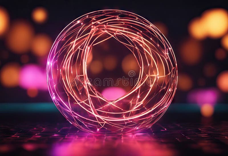 Web Stock IllustrationCircle Neon Lighting Light Natural Phenomenon ...