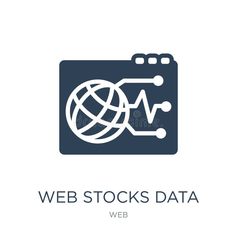 Web Stocks Data Line Graphic Interface Icon in Trendy Design Style. Web ...