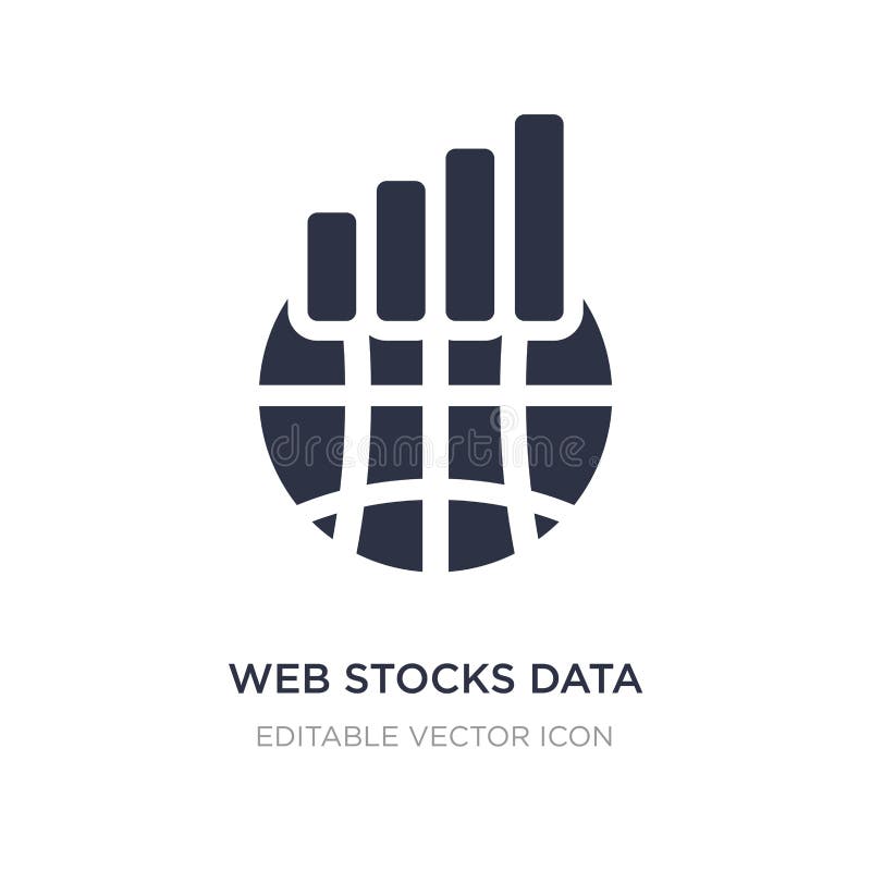 Web Stocks Data Line Graphic Interface Icon on White Background. Simple ...
