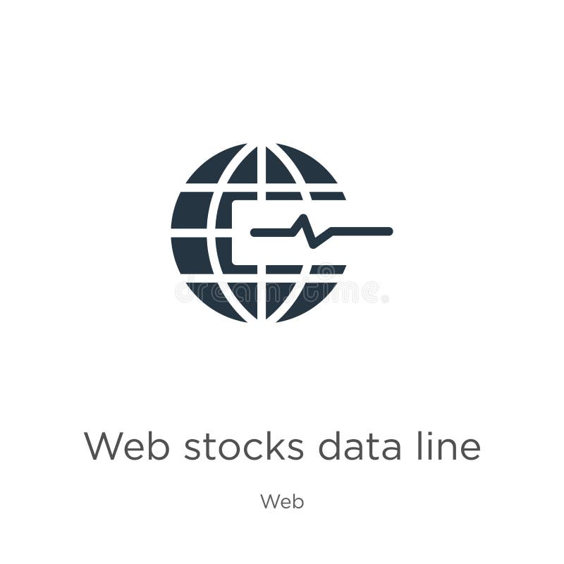 Web Stocks Data Line Graphic Interface Symbol Icon Vector. Trendy Flat ...