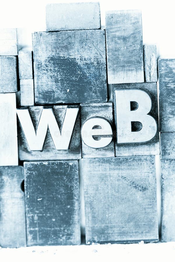 Word WEB Composed Out of Vintage Printer`s Blocks Stock Photo - Image ...