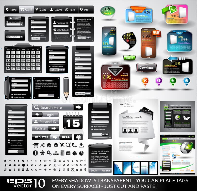 Flat Mobile Touch Screen Phones Interface Windows Vector Stock Vector ...