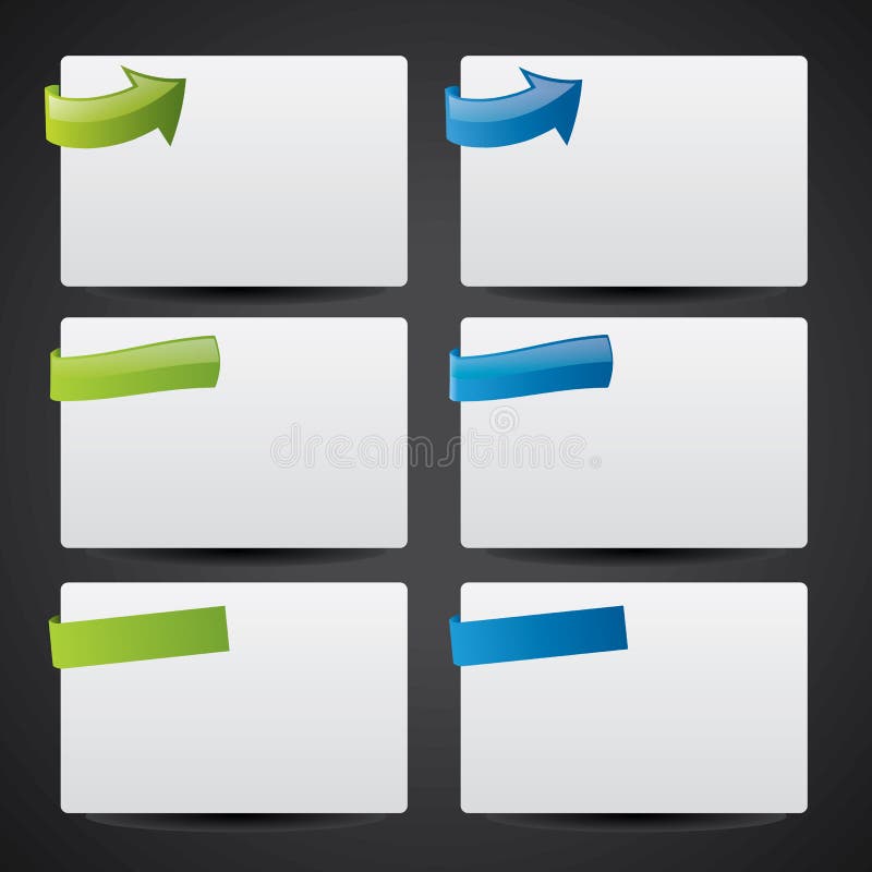 Web style notre cards stock vector. Illustration of arrow - 18572076