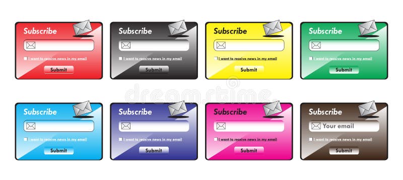 Web Subscribe stock vector. Illustration of glossy, pink - 40280009