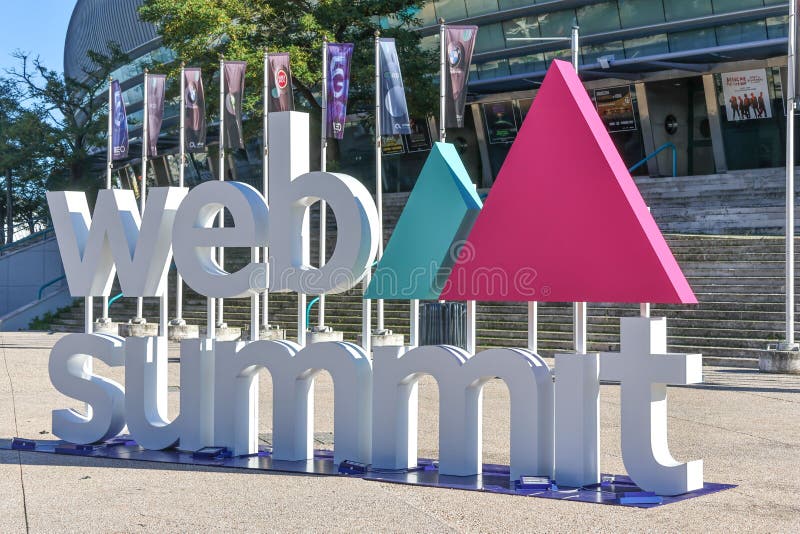 Web Summit Logo Outside the Altice Arena Editorial Photo - Image of ...