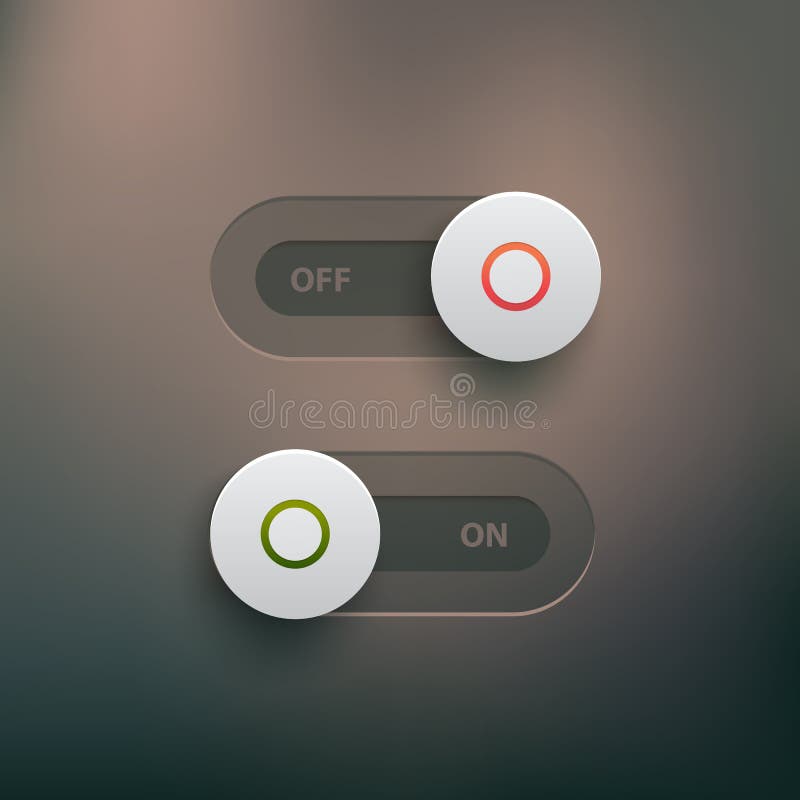 Light Web UI Elements Design Gray. Stock Vector - Illustration of radio ...