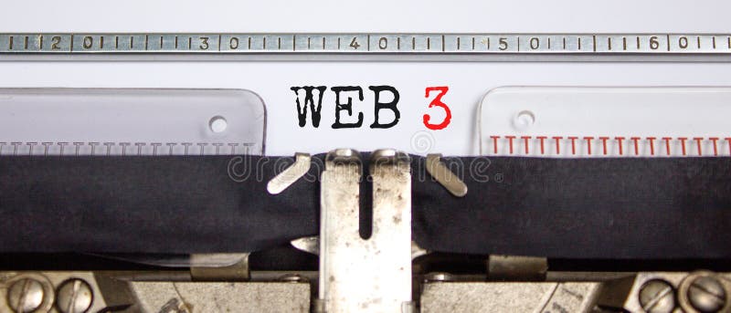 WEB 3 Symbol. Concept Words WEB 3 Typed on Retro Typewriter. Beautiful ...