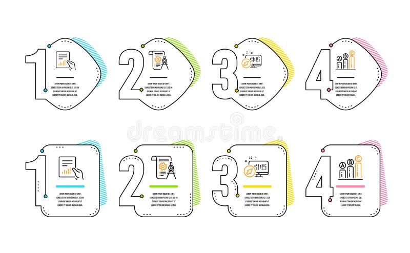 Web System, Document and Divider Document Icons Set. Graph Chart Sign ...