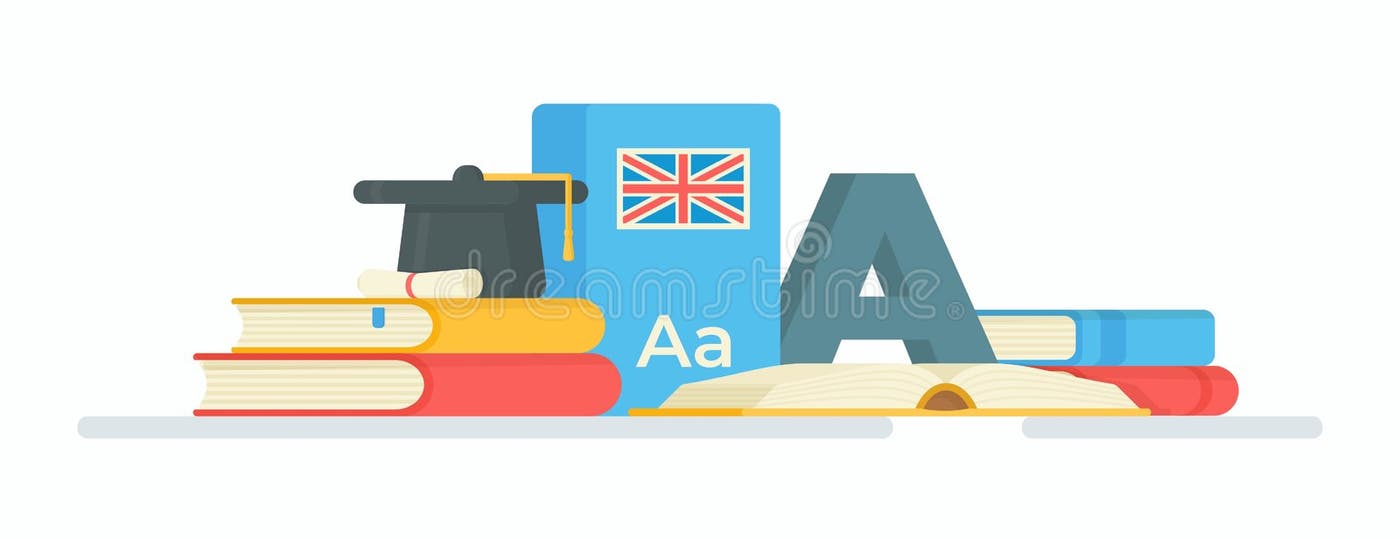 English Language Books Desk Stock Illustrations – 25 English Language ...