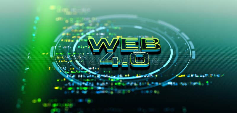 Web 4.0 Technology - the Future of Decentralized Internet Stock Photo ...