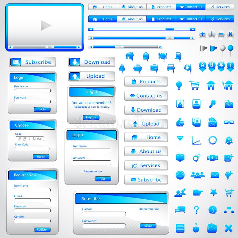 Web Website Element Design Template Stock Vector - Illustration of good ...