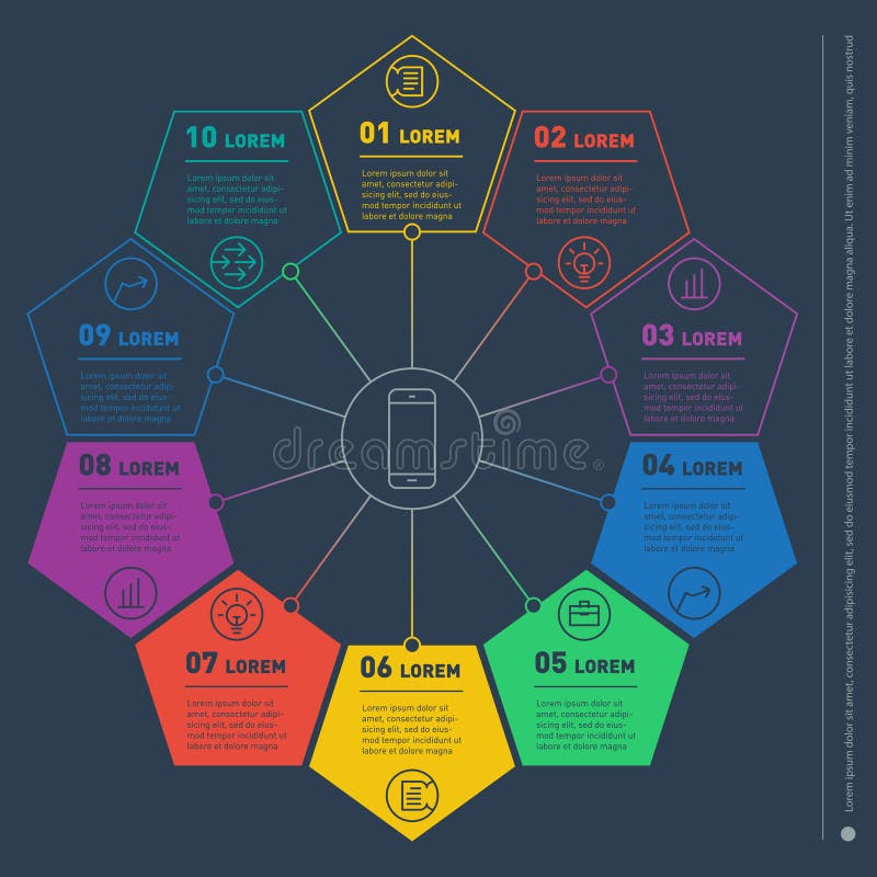 Web Template of a Circle Info Chart, Diagram or Presentation. Vector ...
