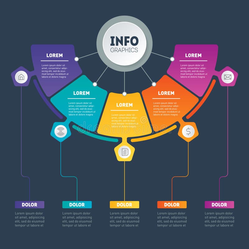 Web Template of a Circle Info Chart, Diagram or Presentation on Stock ...