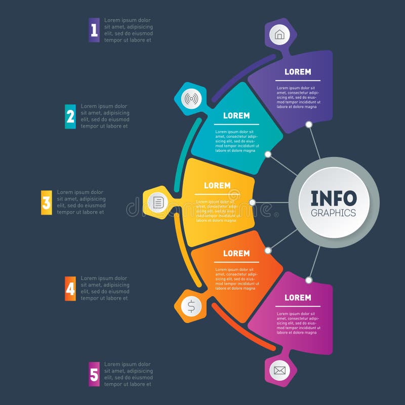 Web Template of a Circle Info Chart, Diagram or Presentation on Stock ...