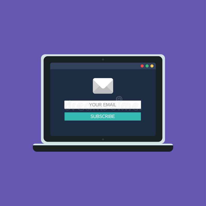 Web Template of Computer Email Form Stock Illustration - Illustration ... Web Template of Computer Email Form Stock Illustration - Illustration ...