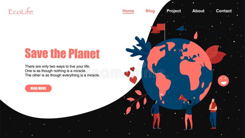 Web Template. Concept Save the Planet and Environment Stock Vector ...
