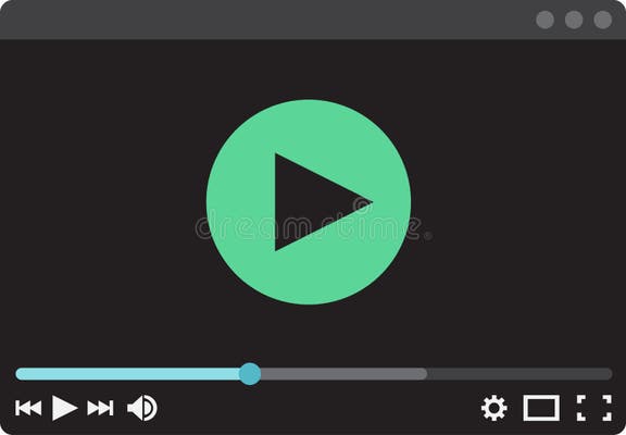 Video Player UI UX Web Design Template Stock Vector - Illustration of ...