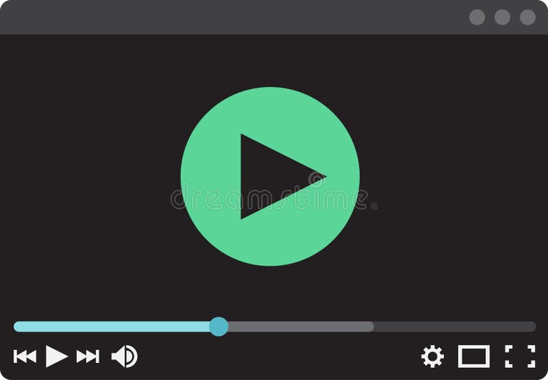 Video Player UI UX Web Design Template Stock Vector - Illustration of ...