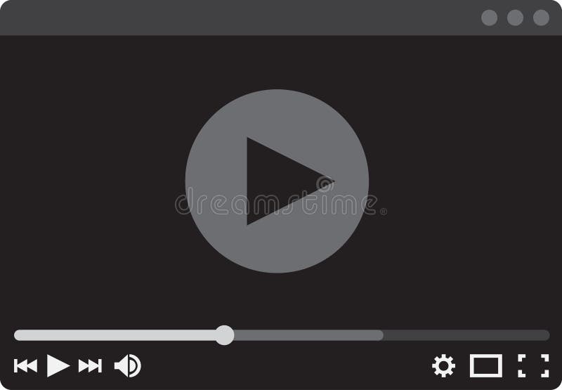 Video Player UI UX Web Design Template Stock Vector - Illustration of ...
