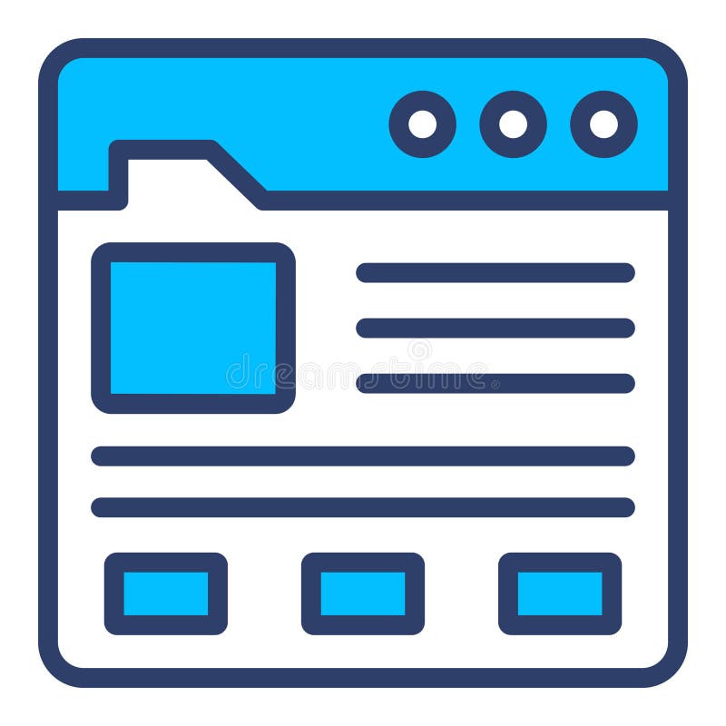 Web Template Icon. User Interface Vector Illustration, As a Simple ...