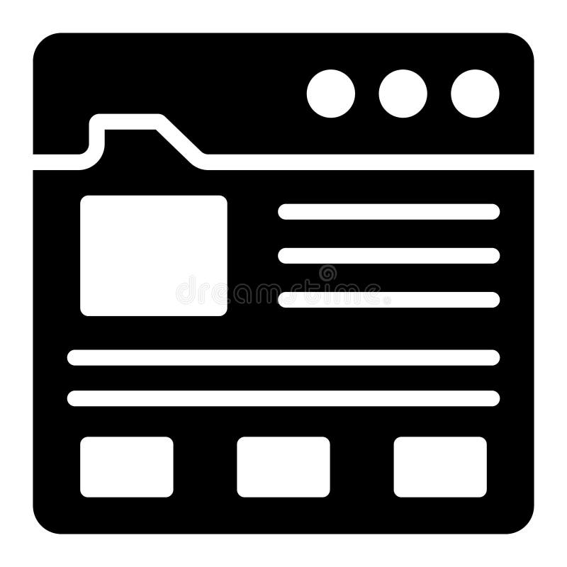 Web Template Icon. User Interface Vector Illustration, As a Simple ...