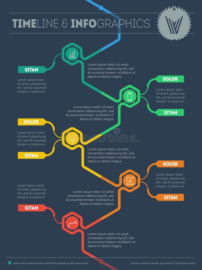 Elements for Data Visualization. Diagram of Tendencies and Trend Stock ...