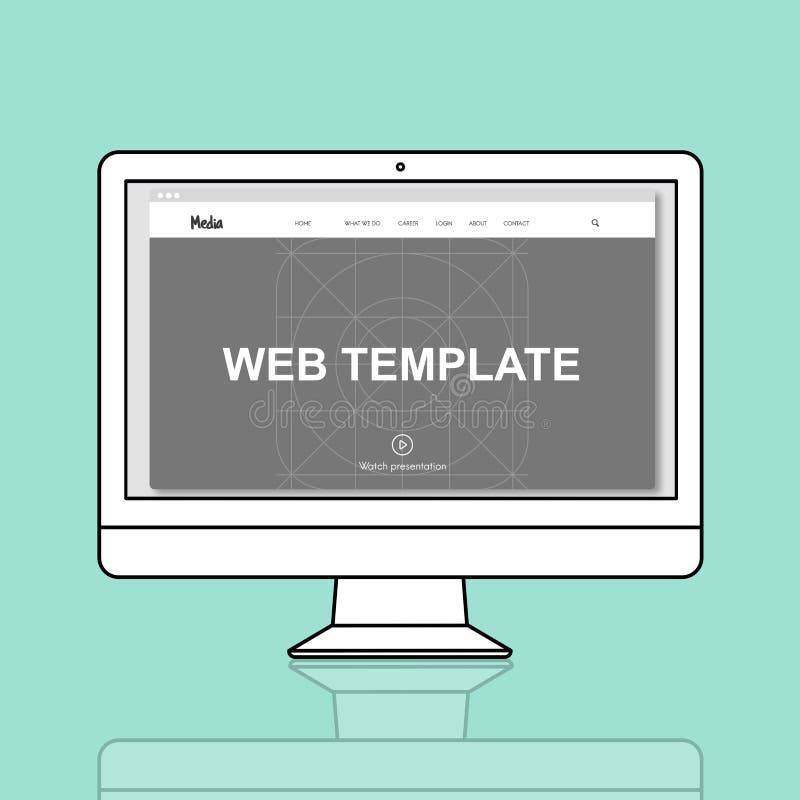 Web Template Internet Technology Concept Stock Illustration ...
