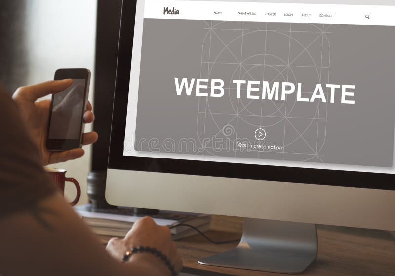 Web Template Internet Technology Concept Stock Image - Image of screen ...