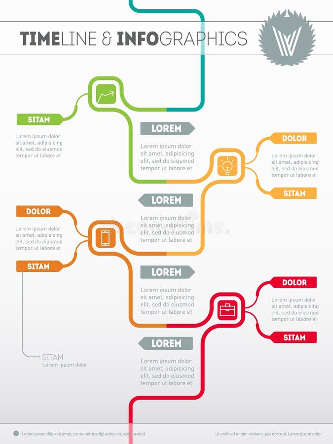 Elements for Data Visualization. Diagram of Tendencies and Trend Stock ...