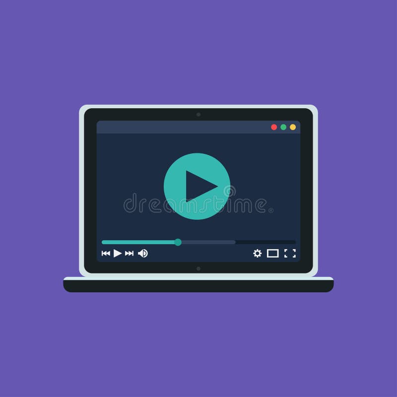 Video Player UI UX Web Design Template Stock Vector - Illustration of ...