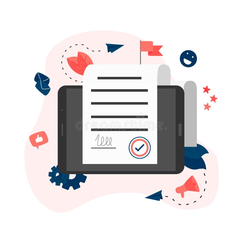 Web Template. Online Electronic Smart Contract Document, Paper Document ...