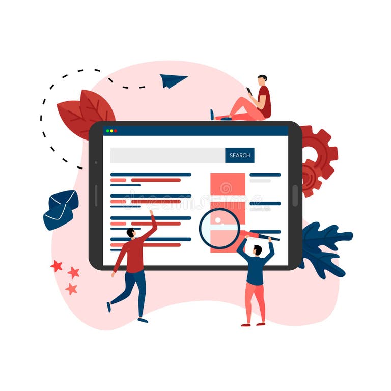 Web Template. Search Engine Result Pag Vector, Page Showing Search ...