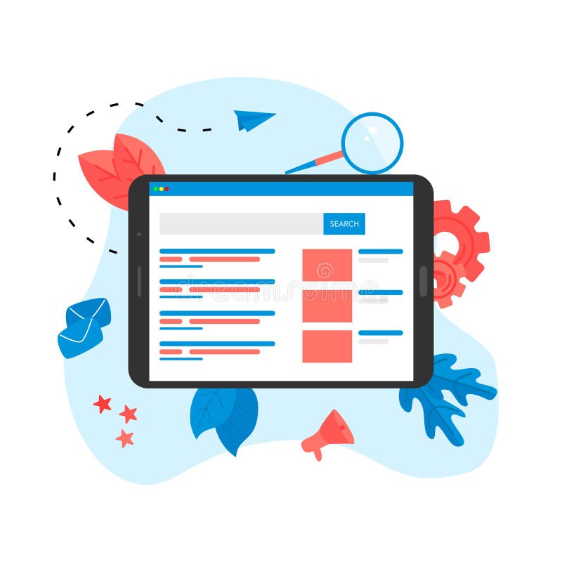 Web Template. Search Engine Result Pag Vector, Page Showing Search ...