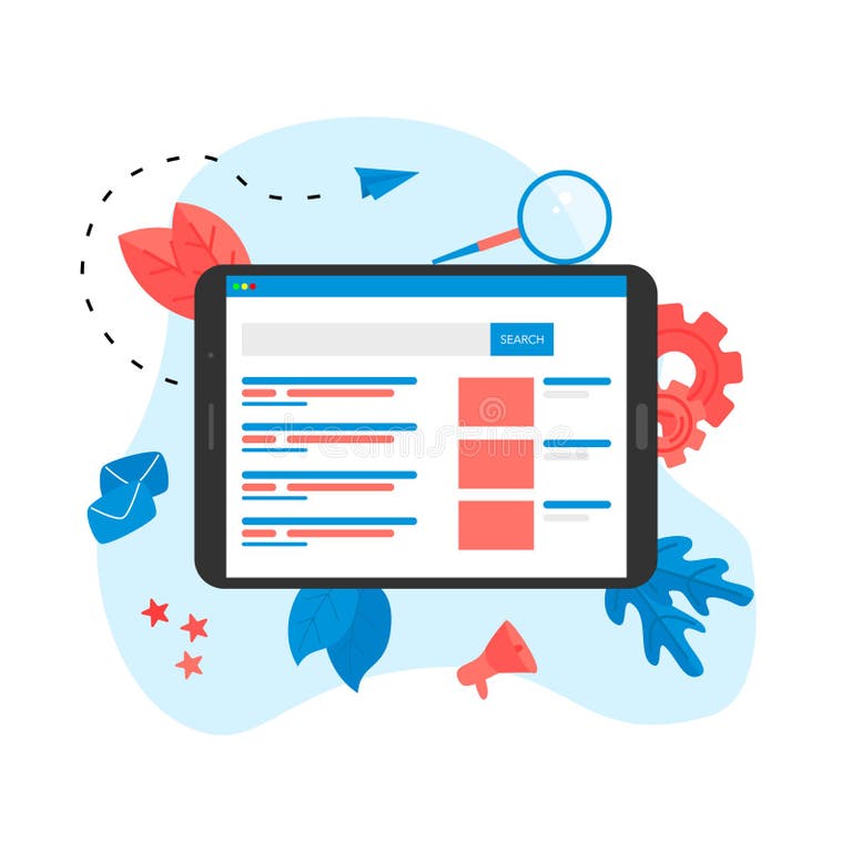 Web Template. Search Engine Result Pag Vector, Page Showing Search ...